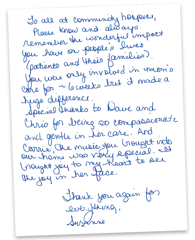 Recurring Gifts – Community Hospice Foundation